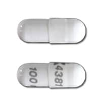 Pill Finder: Logo 4381 100 mg White Capsule-shape - Medicine.com