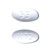 Pill Finder: 93 1172 White Elliptical / Oval - Medicine.com