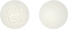 Pill Finder: cor 152 White Round - Medicine.com