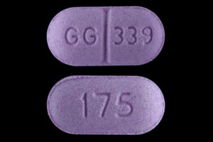 Pill Finder: GG 339 175 Purple Elliptical / Oval - Medicine.com