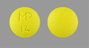 Pill Finder: MP 14 Yellow Round - Medicine.com