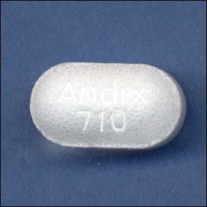 Pill Finder: Andrx 710 White Elliptical / Oval - Medicine.com