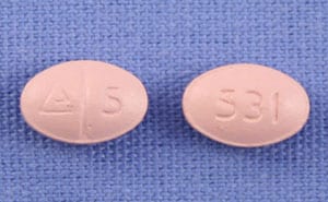 Pill Finder: Logo 5 531 Pink Elliptical / Oval - Medicine.com