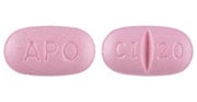 Pill Finder: APO CI 20 Pink Elliptical / Oval - Medicine.com