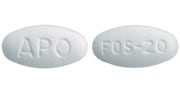 Pill Finder: APO FOS-20 White Elliptical / Oval - Medicine.com
