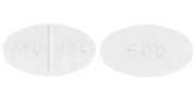 Pill Finder: 600 APO 034 White Elliptical / Oval - Medicine.com