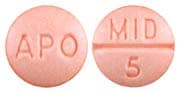 Pill Finder: APO MID 5 Orange Round - Medicine.com