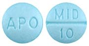 Pill Finder: APO MID 10 Blue Round - Medicine.com