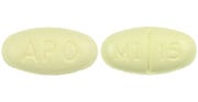 Pill Finder: APO MI 15 Yellow Elliptical / Oval - Medicine.com
