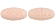 Pill Finder: APO MI 30 Pink Elliptical / Oval - Medicine.com
