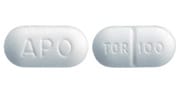Pill Finder: APO TOR 100 White Capsule-shape - Medicine.com