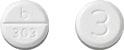 Pill Finder: b 303 3 White Round - Medicine.com