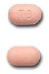 Pill Finder: T3 Peach Elliptical / Oval - Medicine.com