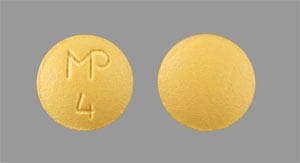Pill Finder: MP 4 Yellow Round - Medicine.com