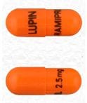 Pill Finder: LUPIN RAMIPRIL 2.5mg Orange Capsule-shape - Medicine.com