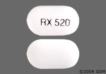 Pill Finder: RX 520 White Elliptical / Oval - Medicine.com