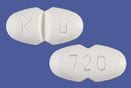 Pill Finder: K U 720 White Figure eight-shape - Medicine.com