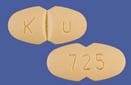 Pill Finder: K U 725 Yellow Figure eight-shape - Medicine.com