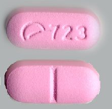 Pill Finder: Logo 723 Pink Elliptical / Oval - Medicine.com