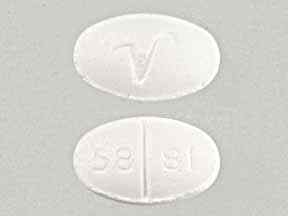 Pill Finder: 58 81 V White Elliptical / Oval - Medicine.com
