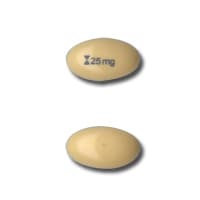 Pill Finder: Logo 25 mg Yellow Capsule-shape - Medicine.com
