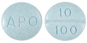 Pill Finder: APO 10 100 Blue Round - Medicine.com
