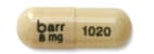 Pill Finder: barr 8mg 1020 Beige Capsule-shape - Medicine.com
