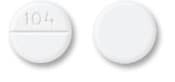 Pill Finder: 104 White Round - Medicine.com