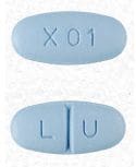 Pill Finder: LU X01 Blue Elliptical / Oval - Medicine.com