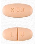 Pill Finder: LU X03 Orange Elliptical / Oval - Medicine.com