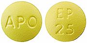 Pill Finder: APO EP 25 Yellow Round - Medicine.com