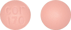 Pill Finder: cor 170 Pink Round - Medicine.com