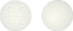 Pill Finder: cor 172 White Round - Medicine.com