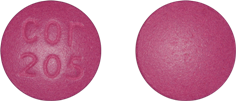 Pill Finder: cor 205 Purple Round - Medicine.com