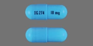 Pill Finder: IG 274 10mg Blue Capsule-shape - Medicine.com