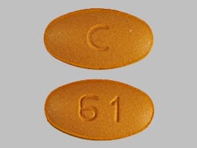 Pill Finder: C 61 Orange Elliptical / Oval - Medicine.com