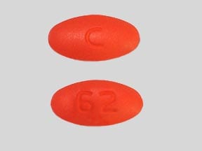 Pill Finder: C 62 Red Elliptical / Oval - Medicine.com