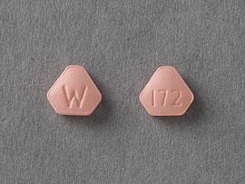 Pill Finder: W 172 Pink Six-sided - Medicine.com
