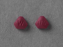 Pill Finder: W 174 Purple Six-sided - Medicine.com