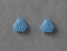 Pill Finder: W 177 Blue Six-sided - Medicine.com