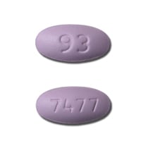 Pill Finder: 93 7477 Purple Elliptical / Oval - Medicine.com