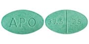 Pill Finder: APO 37.5 25 Green Elliptical / Oval - Medicine.com
