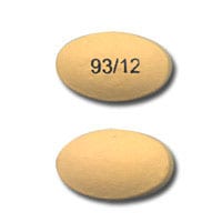 Pill Finder: 93/12 Yellow Elliptical / Oval - Medicine.com