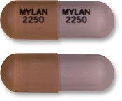 Pill Finder: MYLAN 2250 MYLAN 2250 Tan Capsule-shape - Medicine.com