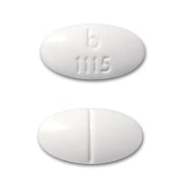 Pill Finder: b 1115 White Elliptical / Oval - Medicine.com