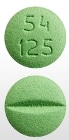 Pill Finder: 54 125 Green Round - Medicine.com