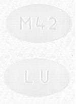 Pill Finder: LU M42 White Elliptical / Oval - Medicine.com