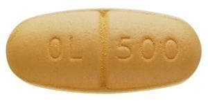 Pill Finder: OL 500 Yellow Elliptical / Oval - Medicine.com