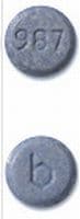 Pill Finder: b 987 Blue Round - Medicine.com