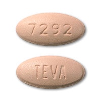 Pill Finder: TEVA 7292 Peach Elliptical / Oval - Medicine.com